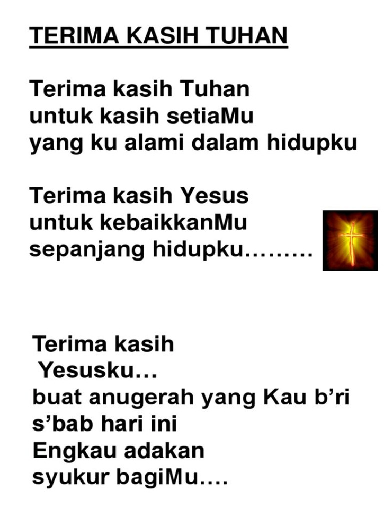 Lirik Terima Kasih Tuhan | PDF