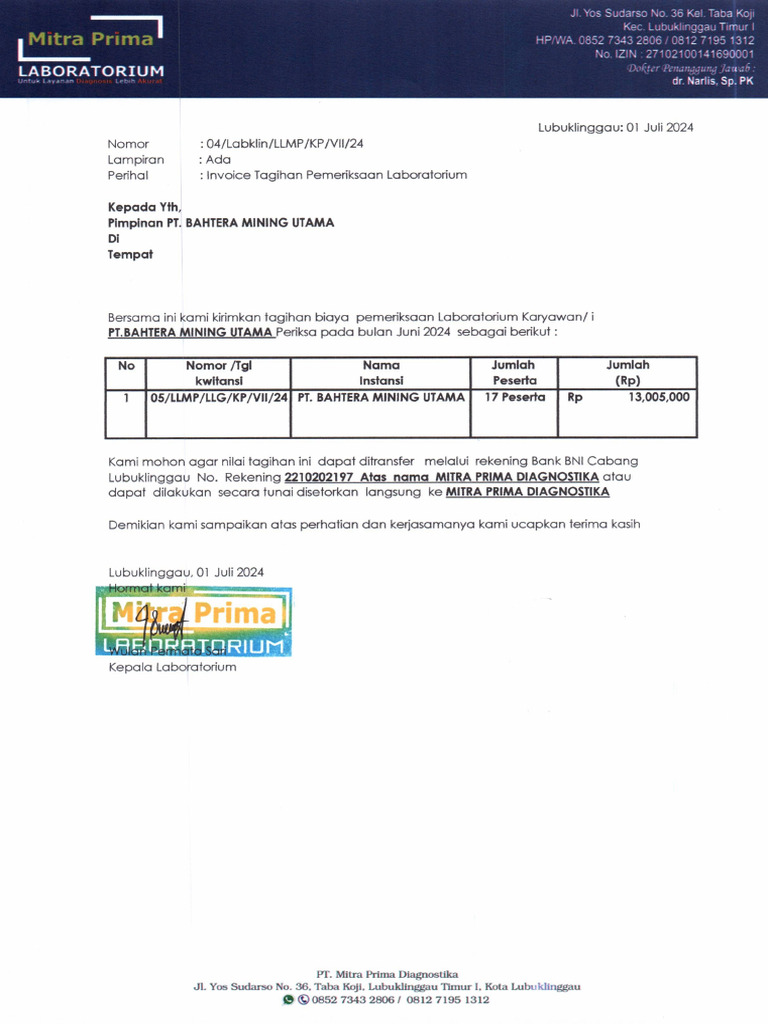 Invoice Pt. Bmu | PDF
