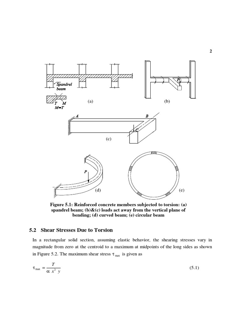 5.2 Shear Stresses Due To Torsion | PDF