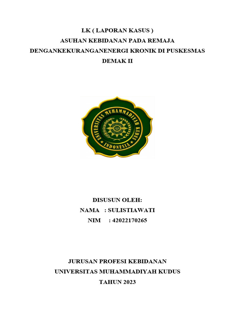 LK Asuhan Kebidanan Pada Remaja Kek | PDF | Kesehatan Holistik