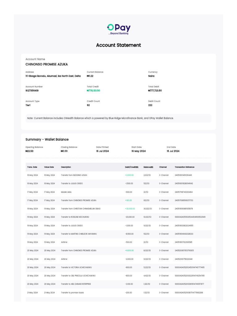 Chinonso Promise Azuka - 9127356419 - 20240716043247 | PDF | Debits And Credits | Typographical ...