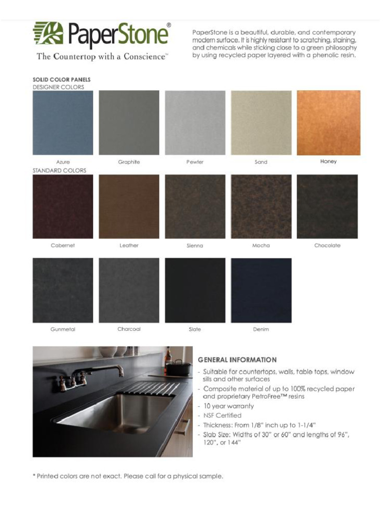 PaperStone Color Card | PDF