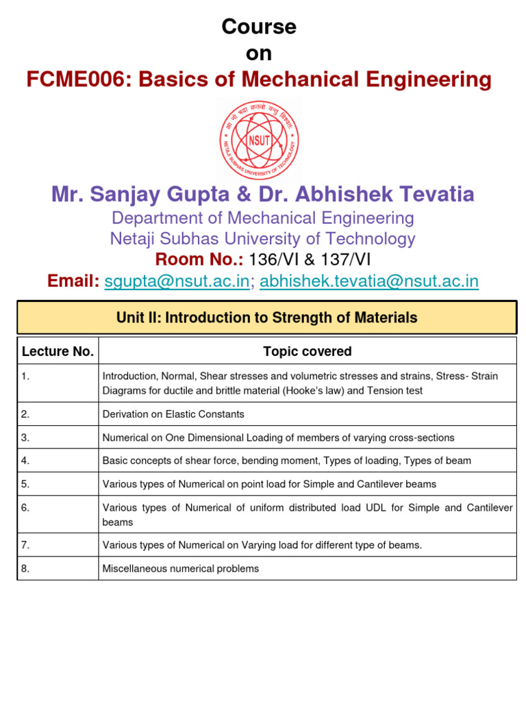 Bdc6cc07unit 2 Strength of Materials | PDF | Deformation (Engineering) | Stress (Mechanics)