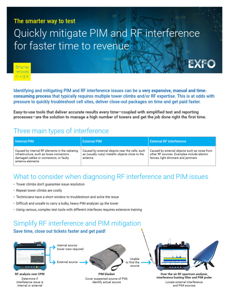 Exfo Flyer | PDF | Electromagnetic Interference | Electromagnetic Radiation