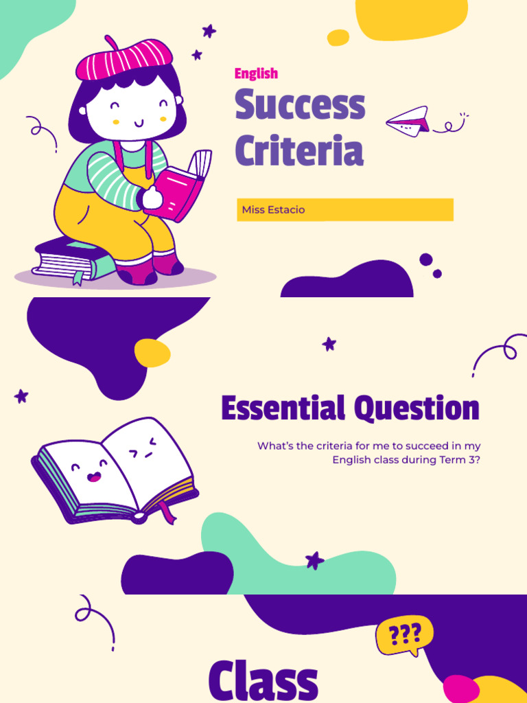 English Success Criteria | PDF | Literacy | Cognition