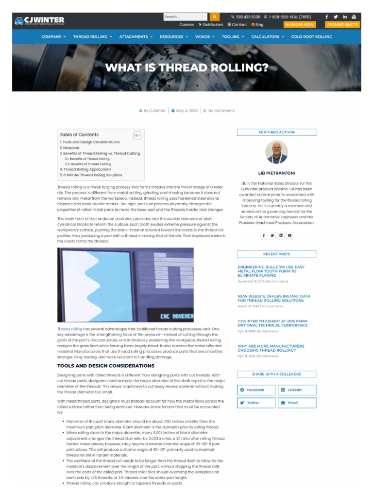 Threrad Rolling | PDF