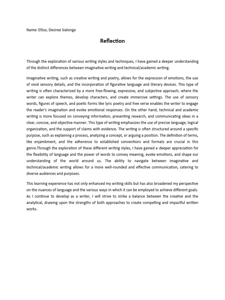 Bokya Reflection (CW) | PDF | Language Arts & Discipline