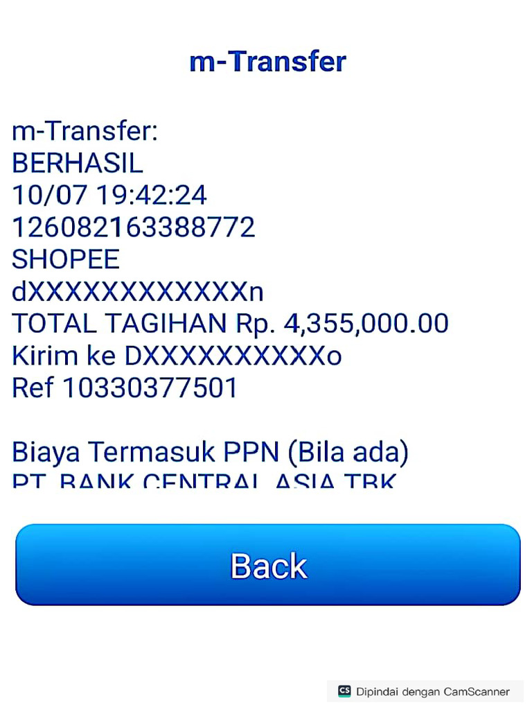 Bukti Pembayaran Biaya Pendidikan | PDF