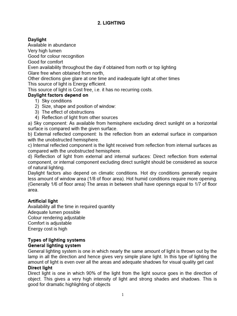 02 Lighting | PDF | Lighting | Optics