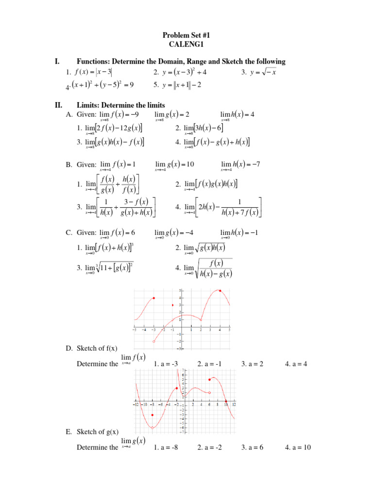 Problem Set 1 | PDF | Functions And Mappings | Mathematical Objects