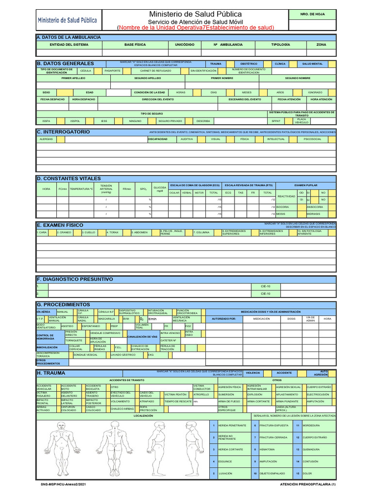 ANEXO 2 ATENCIÓN PREHOSPITALARIA 2021 Con Encabezado | PDF | Reanimación cardiopulmonar | Parto