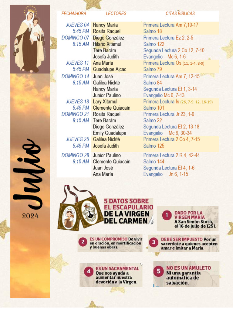 Calendario Julio 2024 | PDF