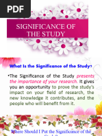 EXamples of Significance of The Study | PDF | Mental Health | Meditation