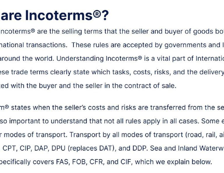 Incoterm 2 | PDF