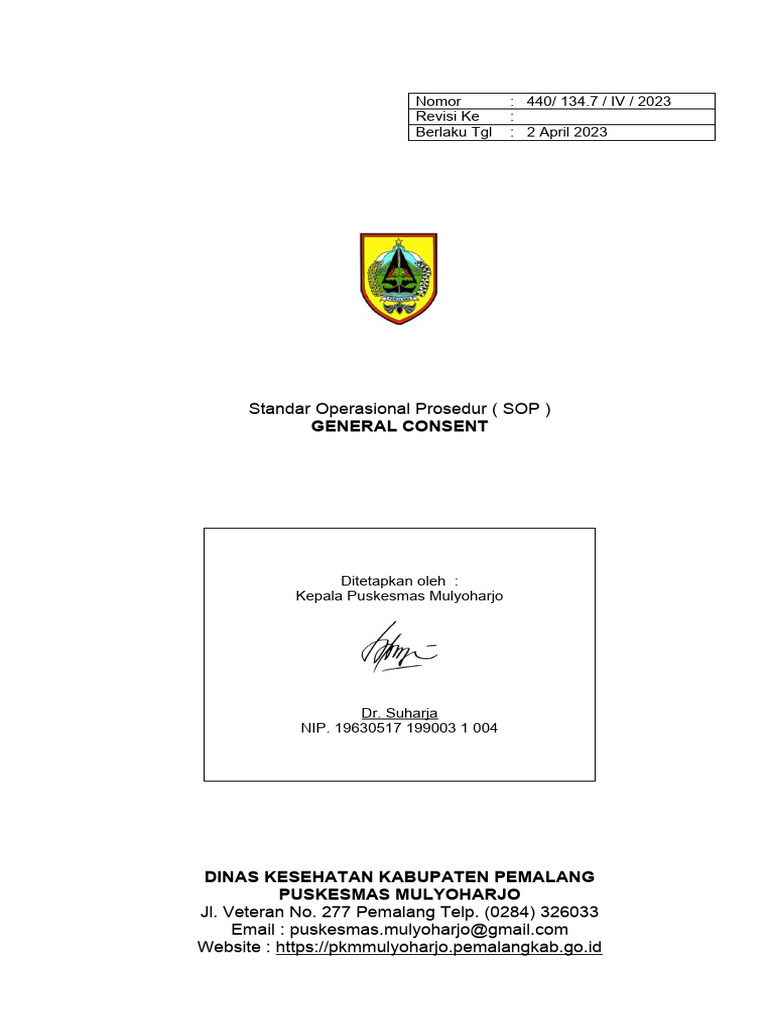 Sop General Consent Fix | PDF