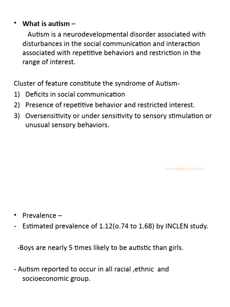 Autism Overview | PDF | Autism Spectrum | Epilepsy