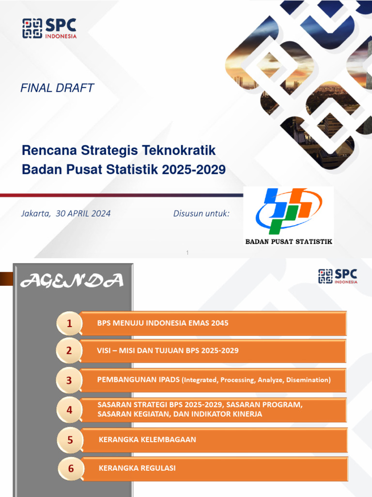 Final Draft - Renstra - Teknokratik - BPS - 2025-2029 - PPT | PDF