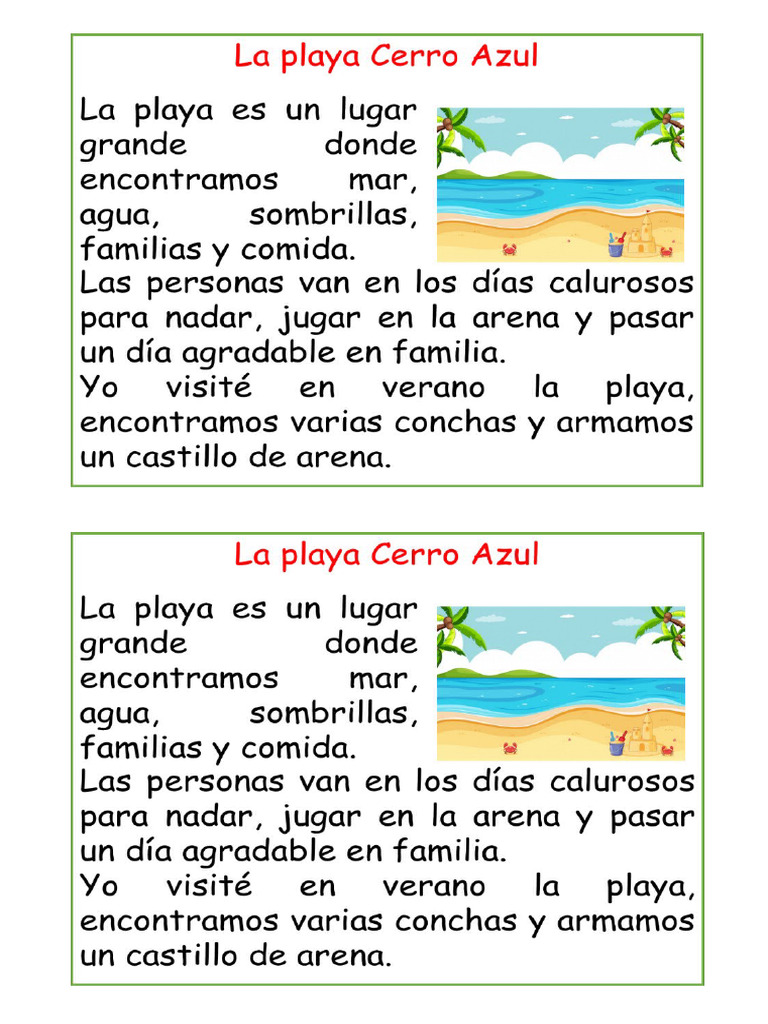 Descripción de lugares para niños | PDF