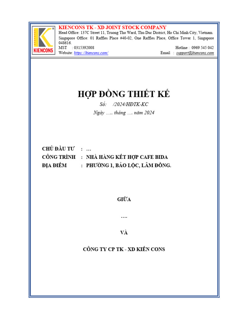 HDTK - NHÀ HÀNG KẾT HỢP CAFE BIDA | PDF