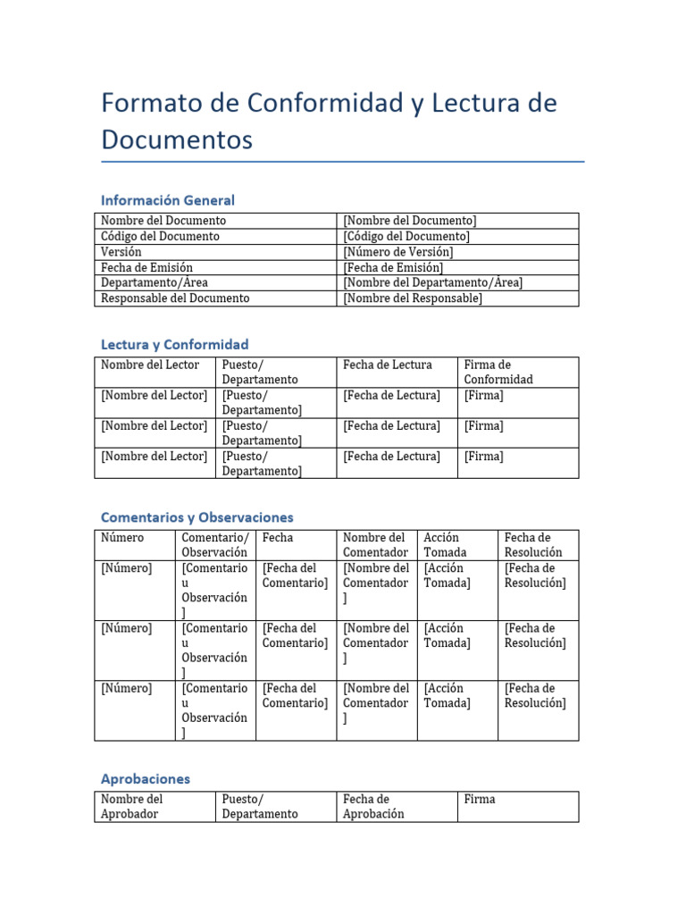 Formato de Conformidad de Documentos | PDF | Crecimiento personal y ...