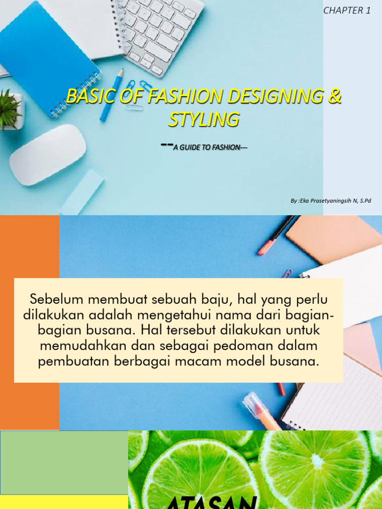 Basic of Fashion Designing & Styling (Part 1) | PDF