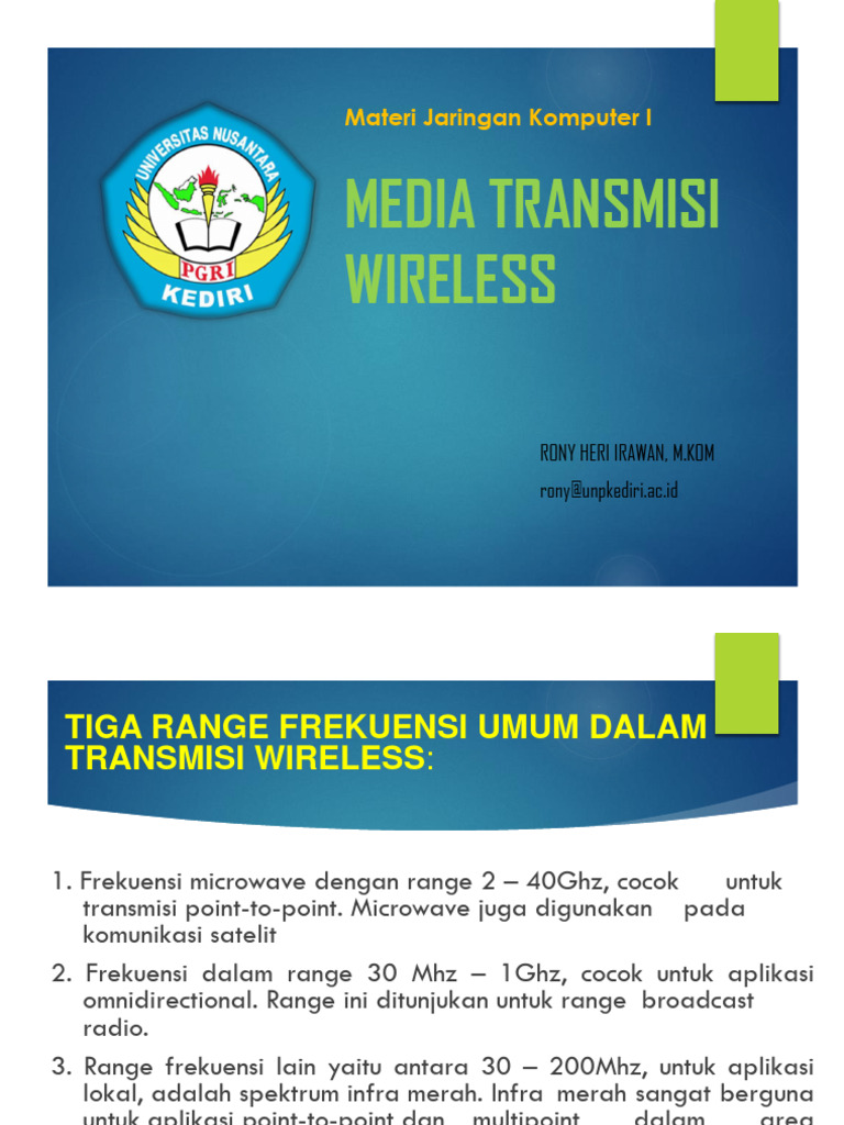 Media Transmisi Wireless dan Frekuensinya | PDF