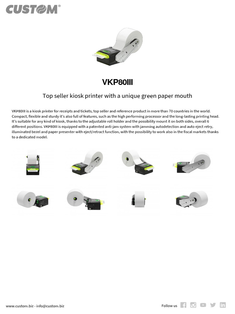 Printer VKP80III | PDF | Printer (Computing) | Usb