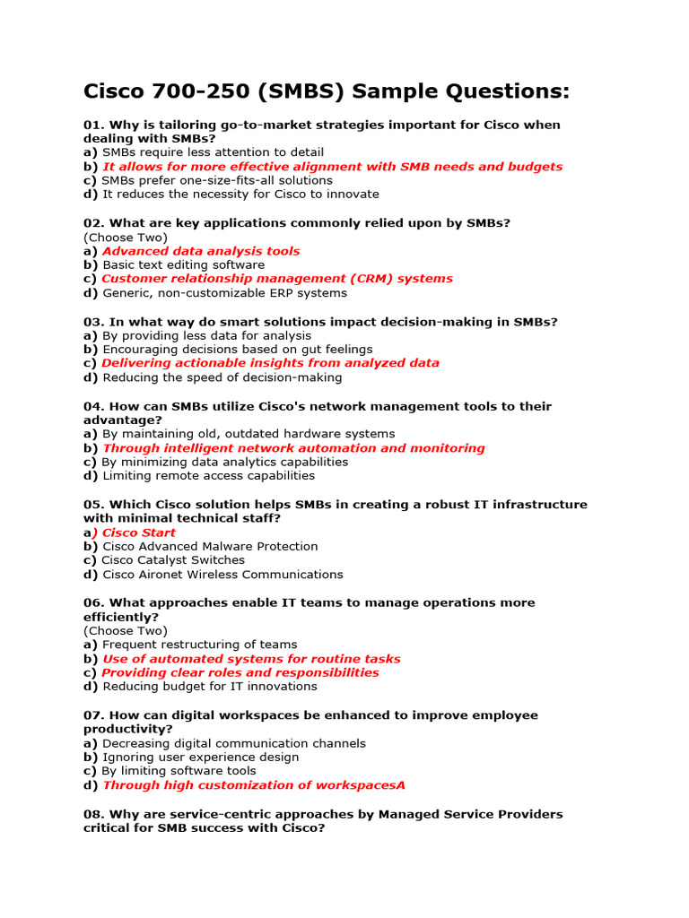 Cisco 700-250 | PDF | Automation | Data Analysis