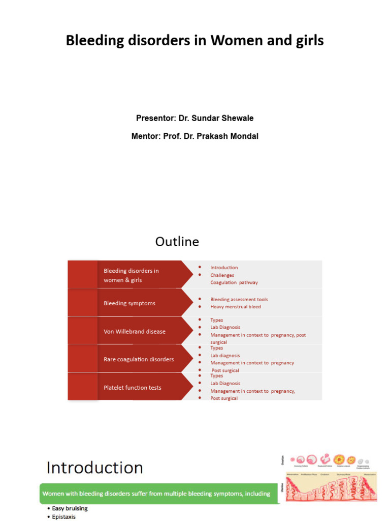 Bleeding Disorders in Women & Girls (25.6.24) 2024 | PDF | Bleeding ...