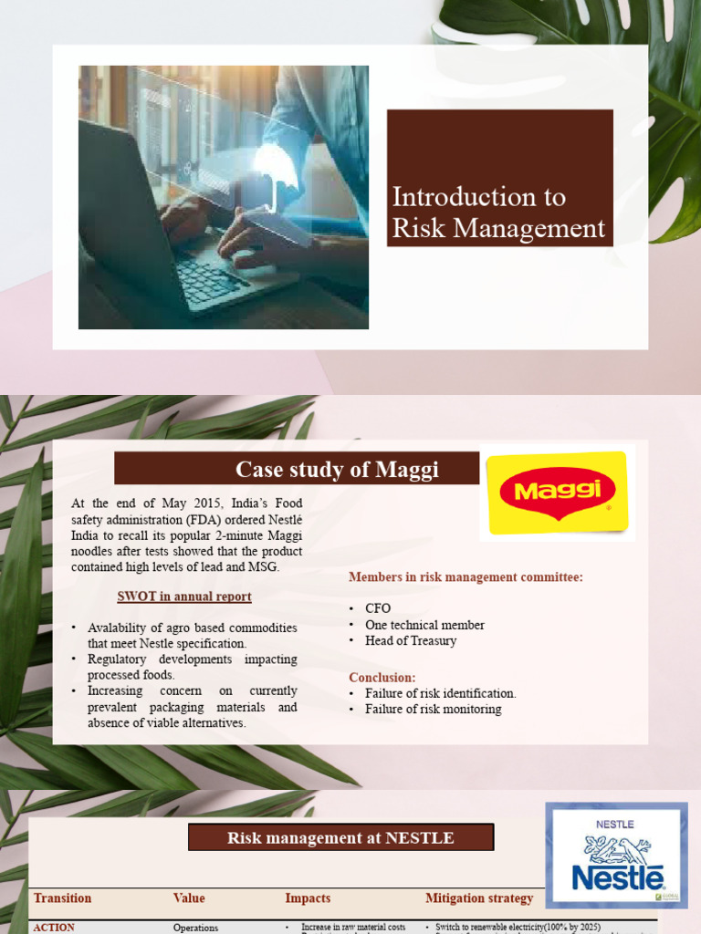 Risk Management Strategies at Nestlé | PDF | Risk | Risk Management