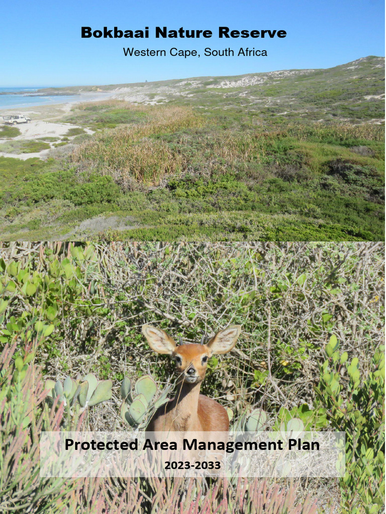 Bokbaai Nature Reserve Plan 2023-2033 | PDF | Protected Area | Waste