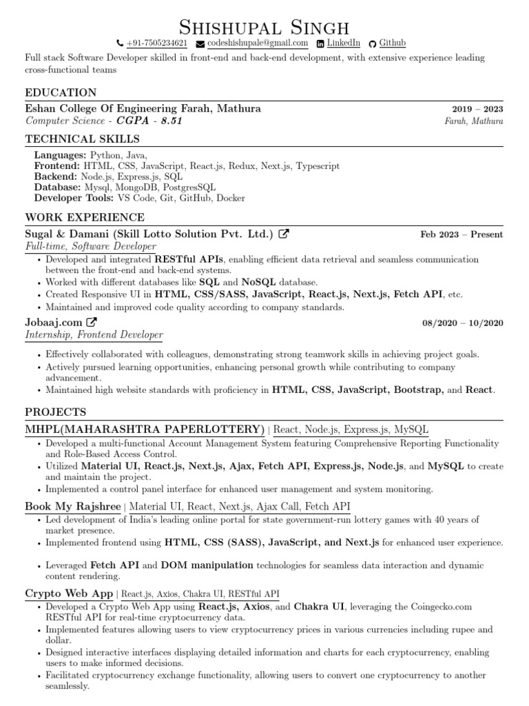 Abey_Resume_Template (2) | PDF | Java Script | Ajax (Programming)