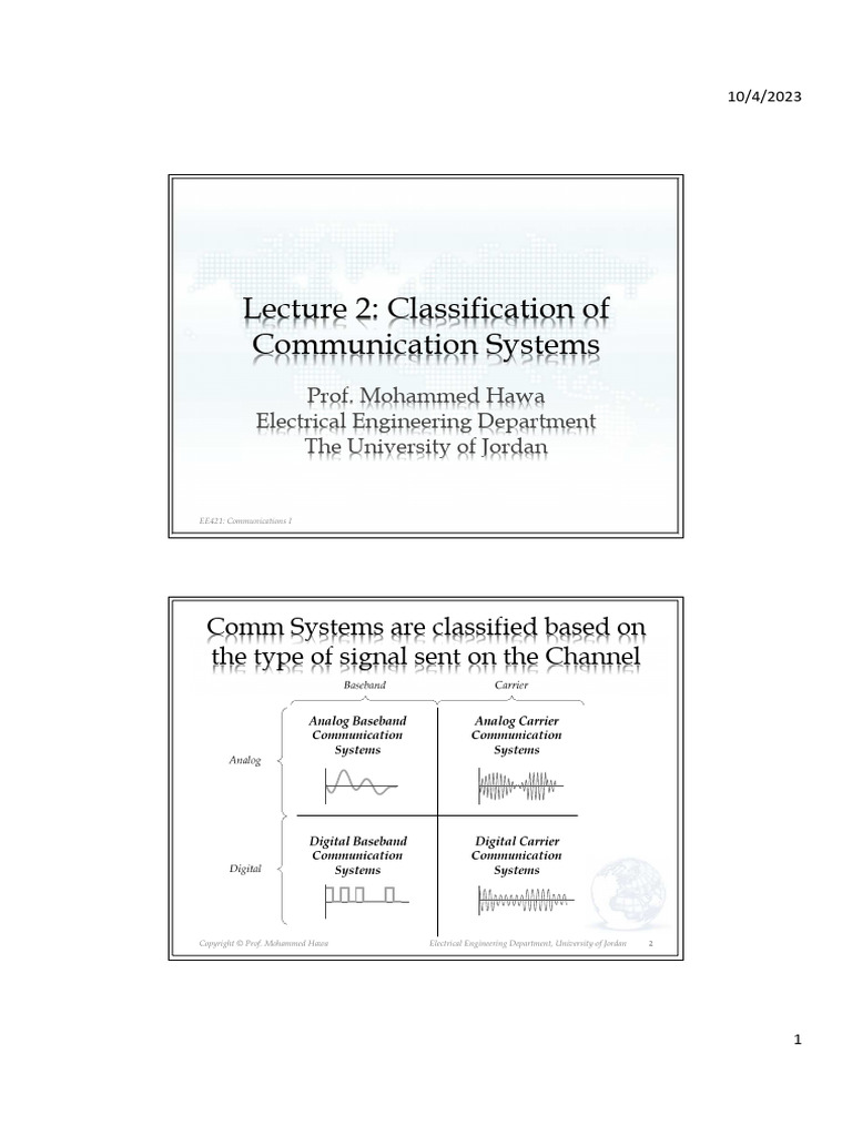 2 Classification | PDF | Modulation | Multiplexing
