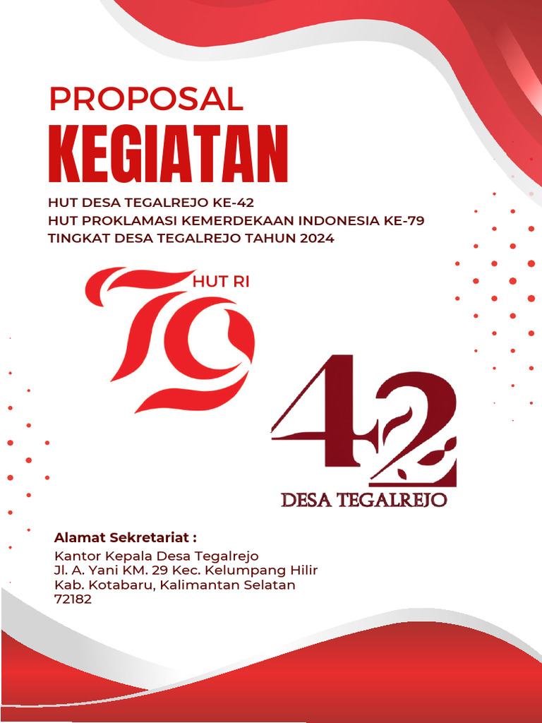Proposal HUT RI & DESA Tegalrejo 2024 | PDF