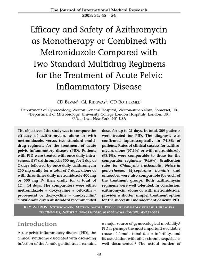 .Trashed 1724086269 Bevan Et Al 2003 Efficacy and Safety of Azithromycin As Monotherapy or ...