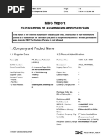 MDS Report Substances of Assemblies and Materials: 1. Company and ...