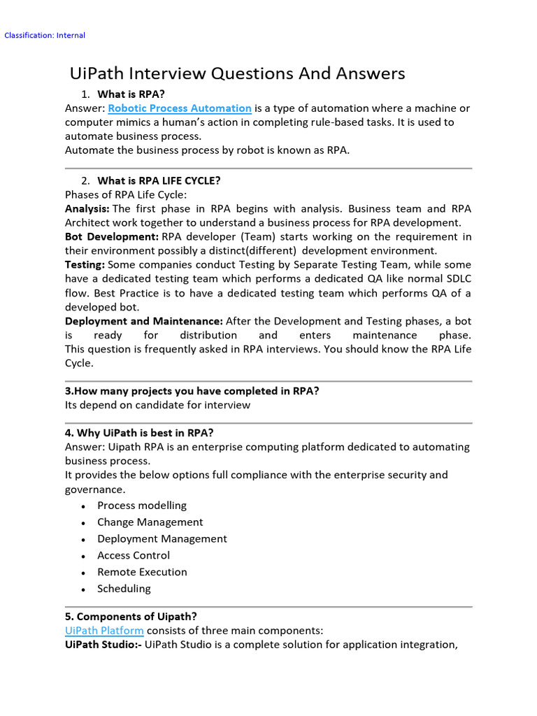 uipath interview questions_ | Download Free PDF | Parameter (Computer Programming) | Microsoft Excel