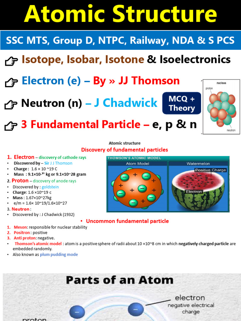 Atomic Structure Chemistry | PDF | Atoms | Proton