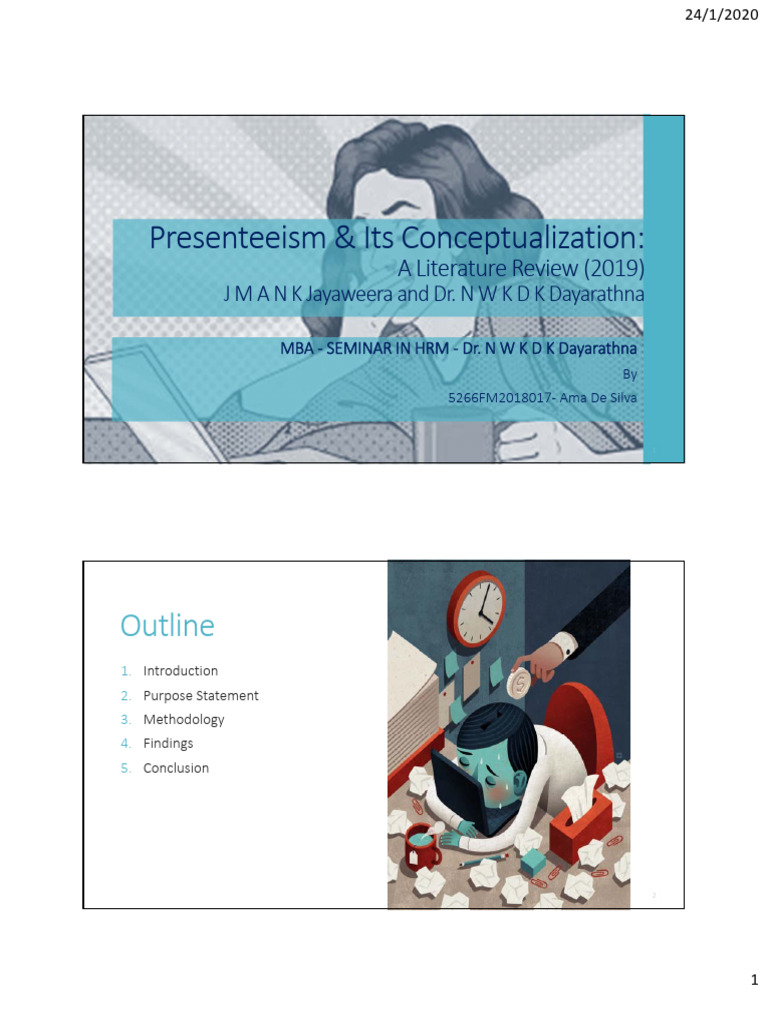 Presenteeism | PDF | Job Satisfaction | Organizational Behavior