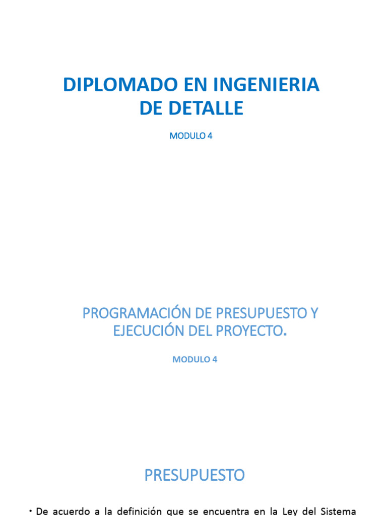 Presentacion Modulo 4 | PDF | Presupuesto | Planificación