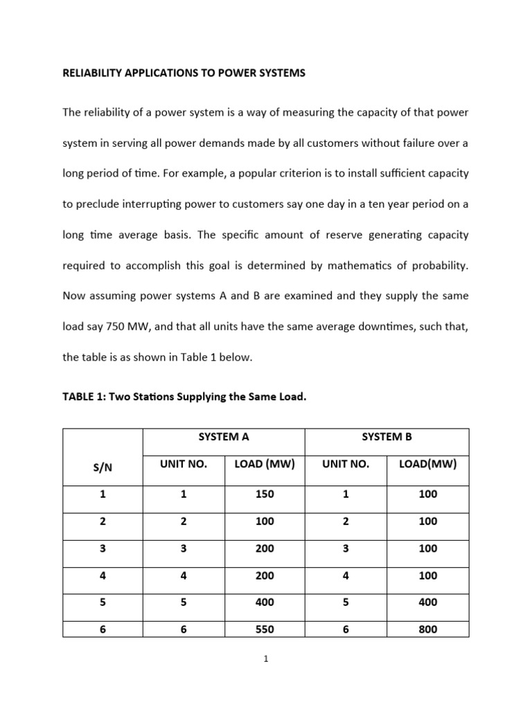 Reliability Applications To Power Systems | PDF | Electronic Circuits | Reliability Engineering