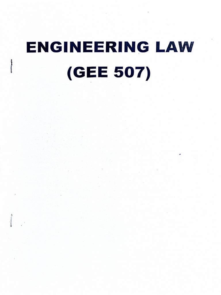 Gee507 Engr Law | PDF