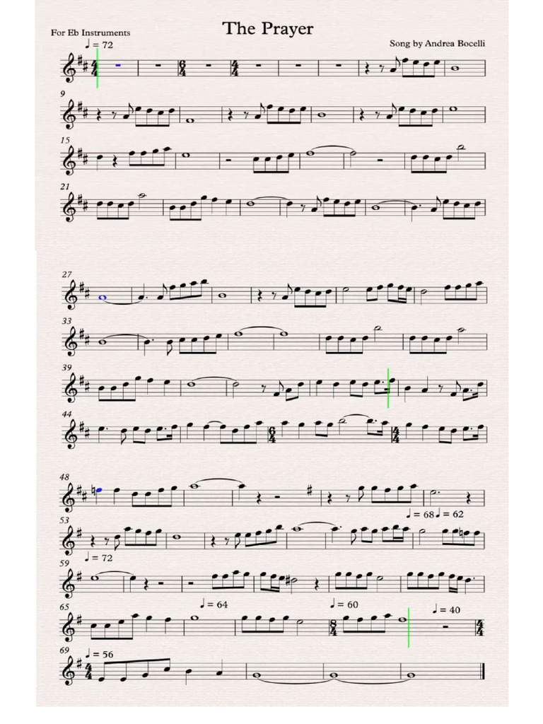 The Prayer Sax Alto | PDF