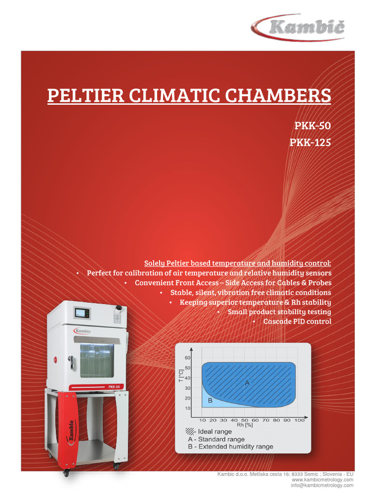 Technical Data Sheet Peltier Climatic Chambers | PDF | Humidity ...