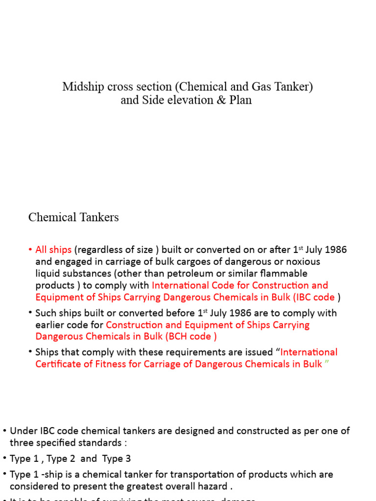 Midship Cross Section (Chemical and Gas Tanker) PH II | PDF | Oil ...