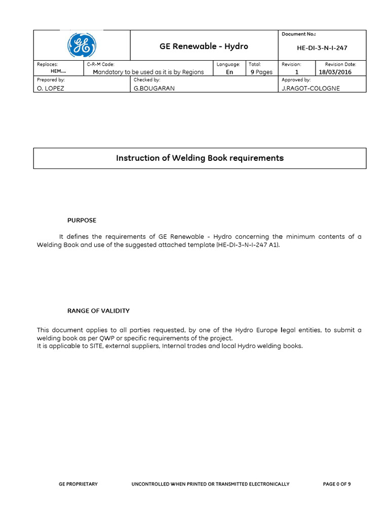 He Di 3 N I 247 - Instruction Standard Welding Book Rev. 1 | PDF ...