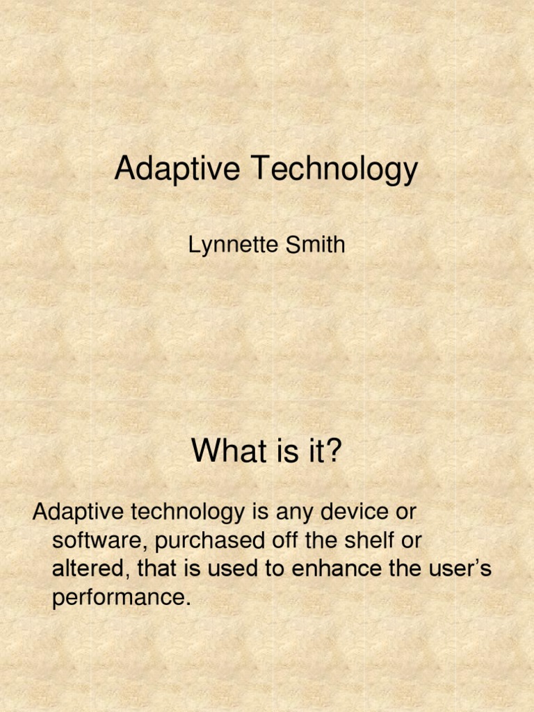 Adaptive Technology: Lynnette Smith | PDF | Computer Keyboard ...