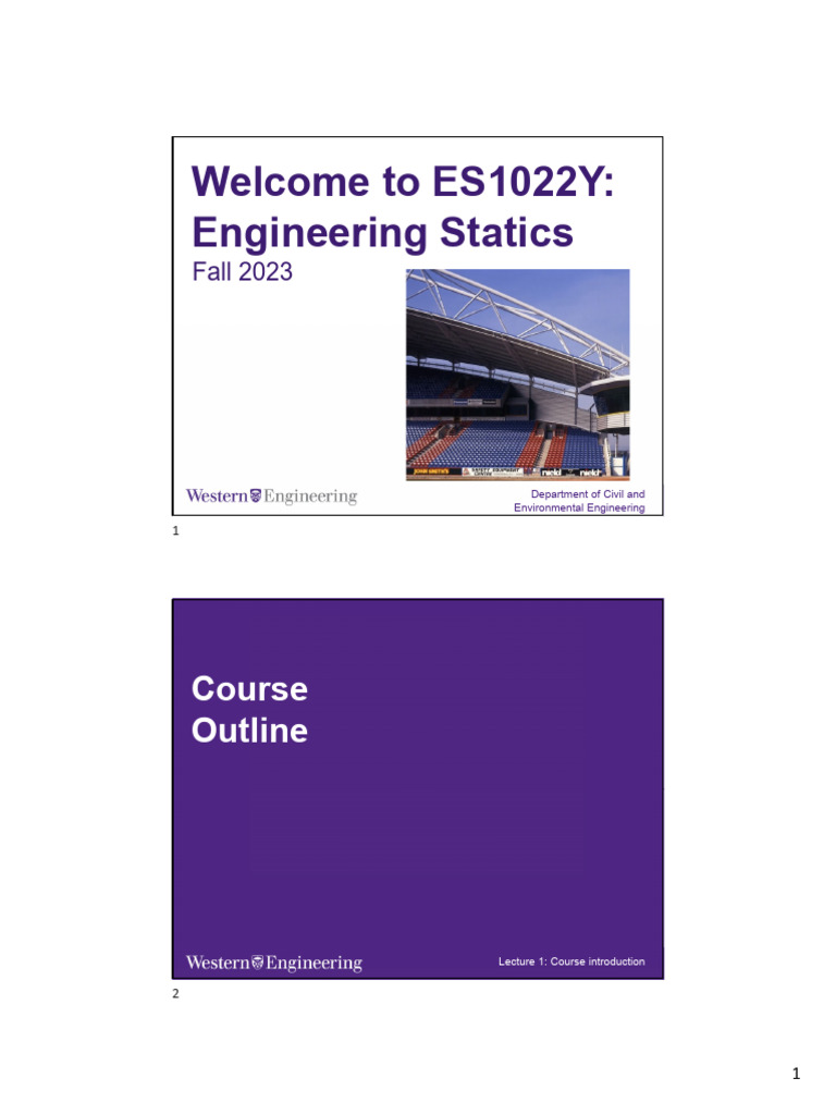 ES1022y Lecture 01 | PDF | Lecture