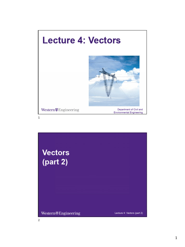 Es1022y Lecture 04 Pdf Euclidean Vector Cartesian Coordinate System