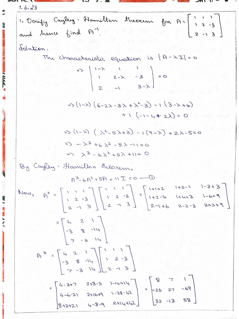 Maths Assignment 1.6.23 | PDF